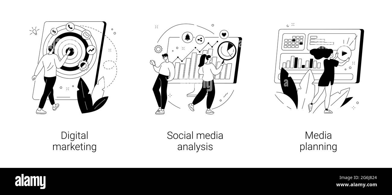 Digital marketing abstract concept vector illustrations Stock Vector ...