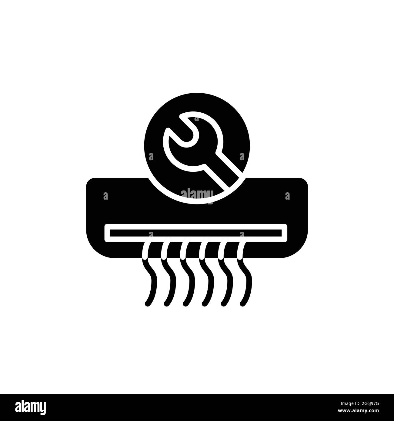 Repair air conditioner color line icon. Handyman service. Isolated ...