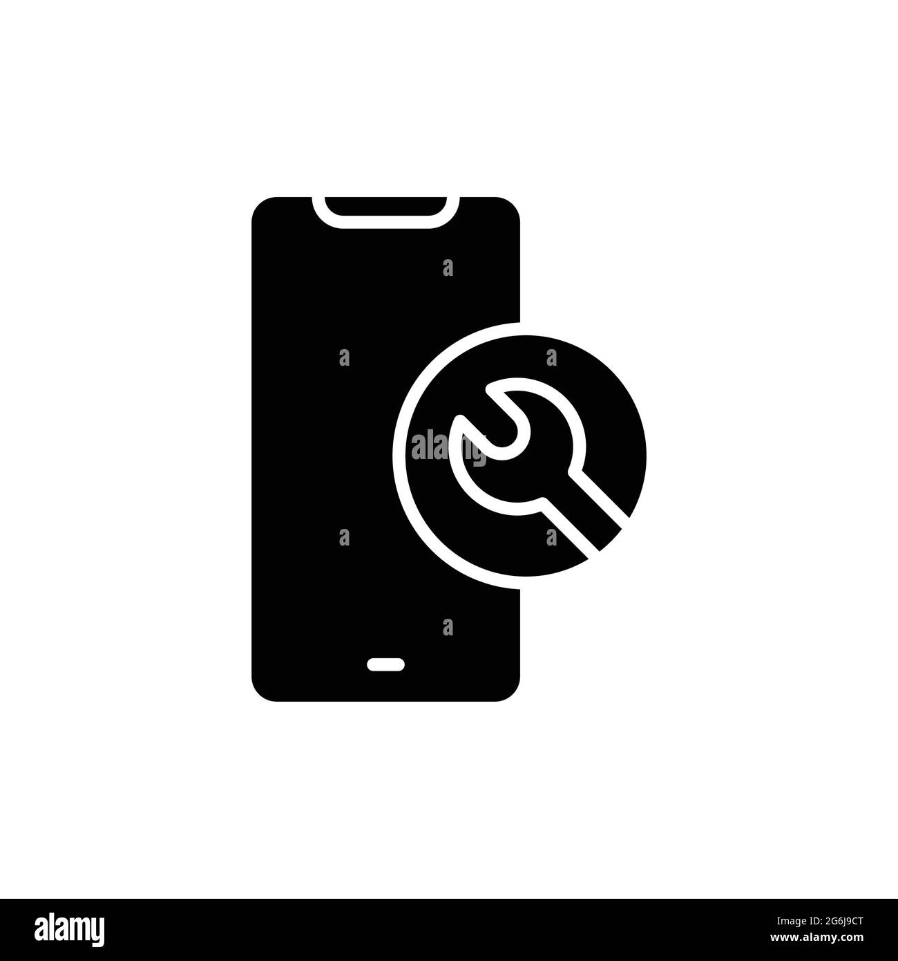 Repair smartphone color line icon. Handyman service. Isolated vector ...