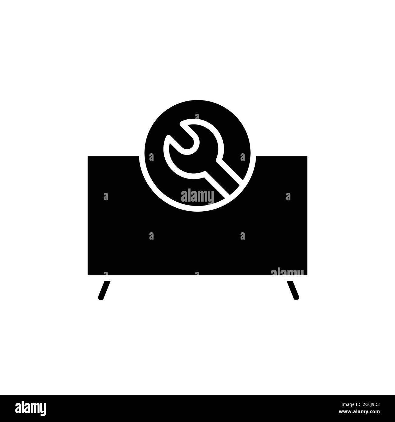 Repair tv color line icon. Handyman service. Isolated vector element ...