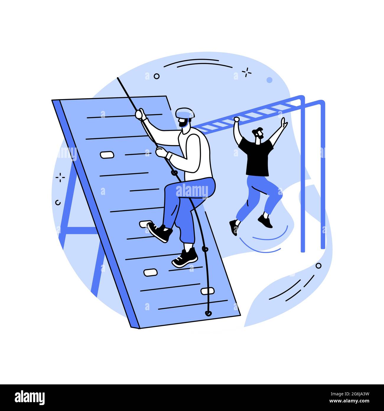 Obstacle course park abstract concept vector illustration Stock Vector ...