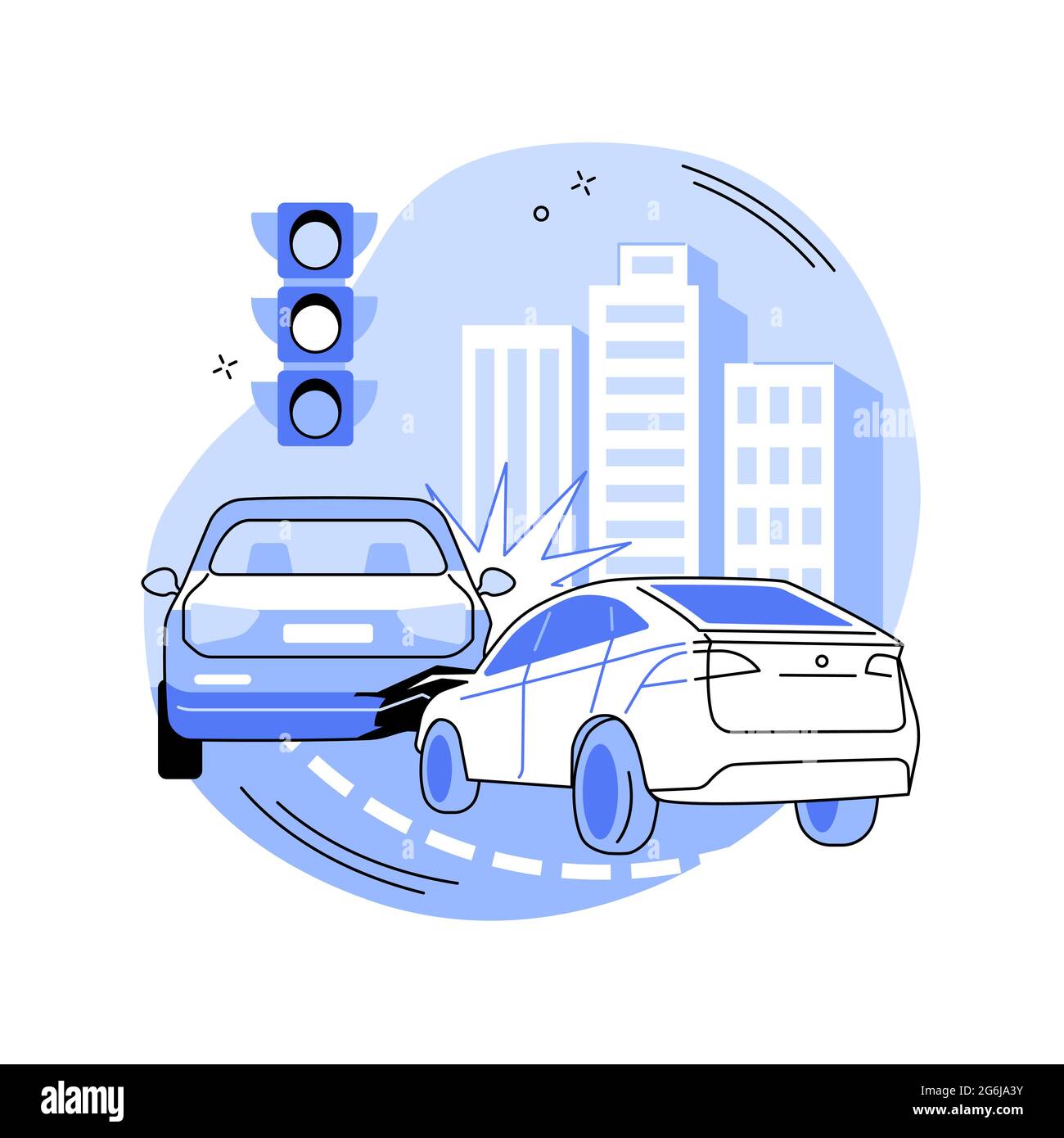 Traffic accident abstract concept vector illustration Stock Vector ...