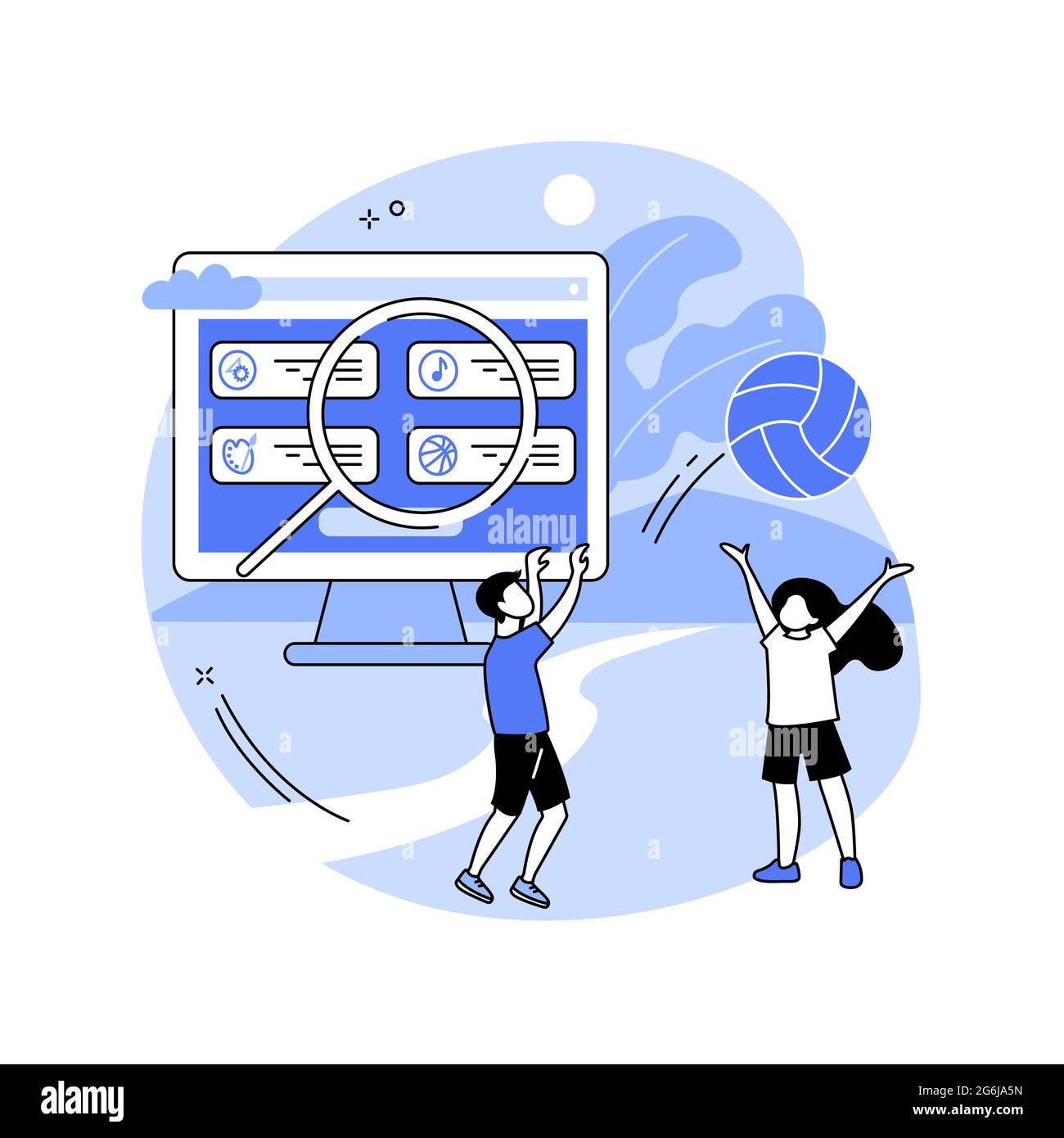 Summer camp for kids abstract concept vector illustration Stock Vector ...