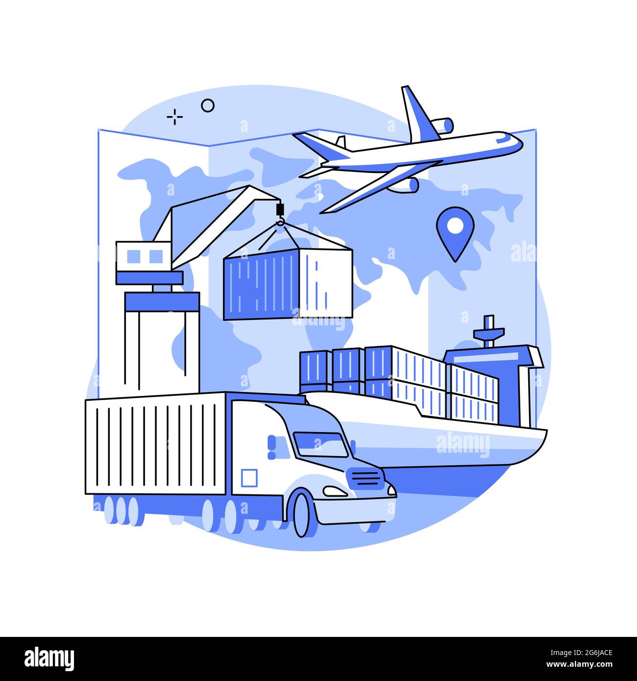 Multimodal transport concept Stock Vector Images - Alamy