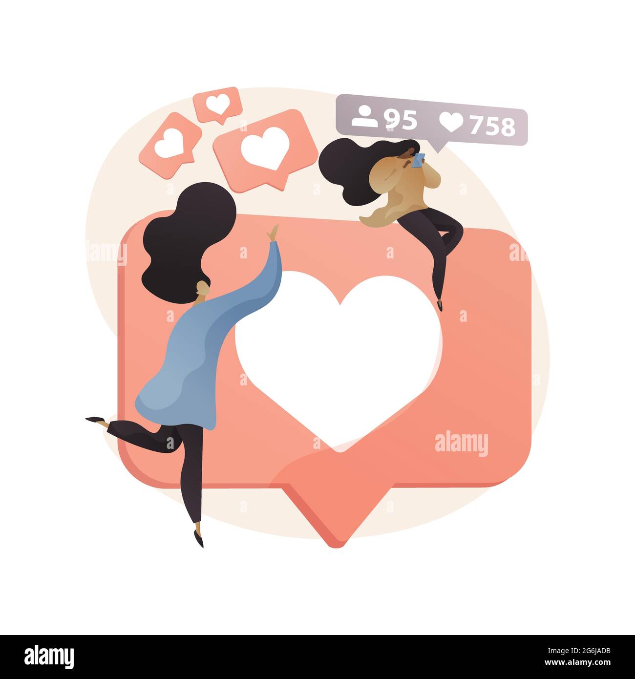 Social media addiction vector isolated hi-res stock photography and ...
