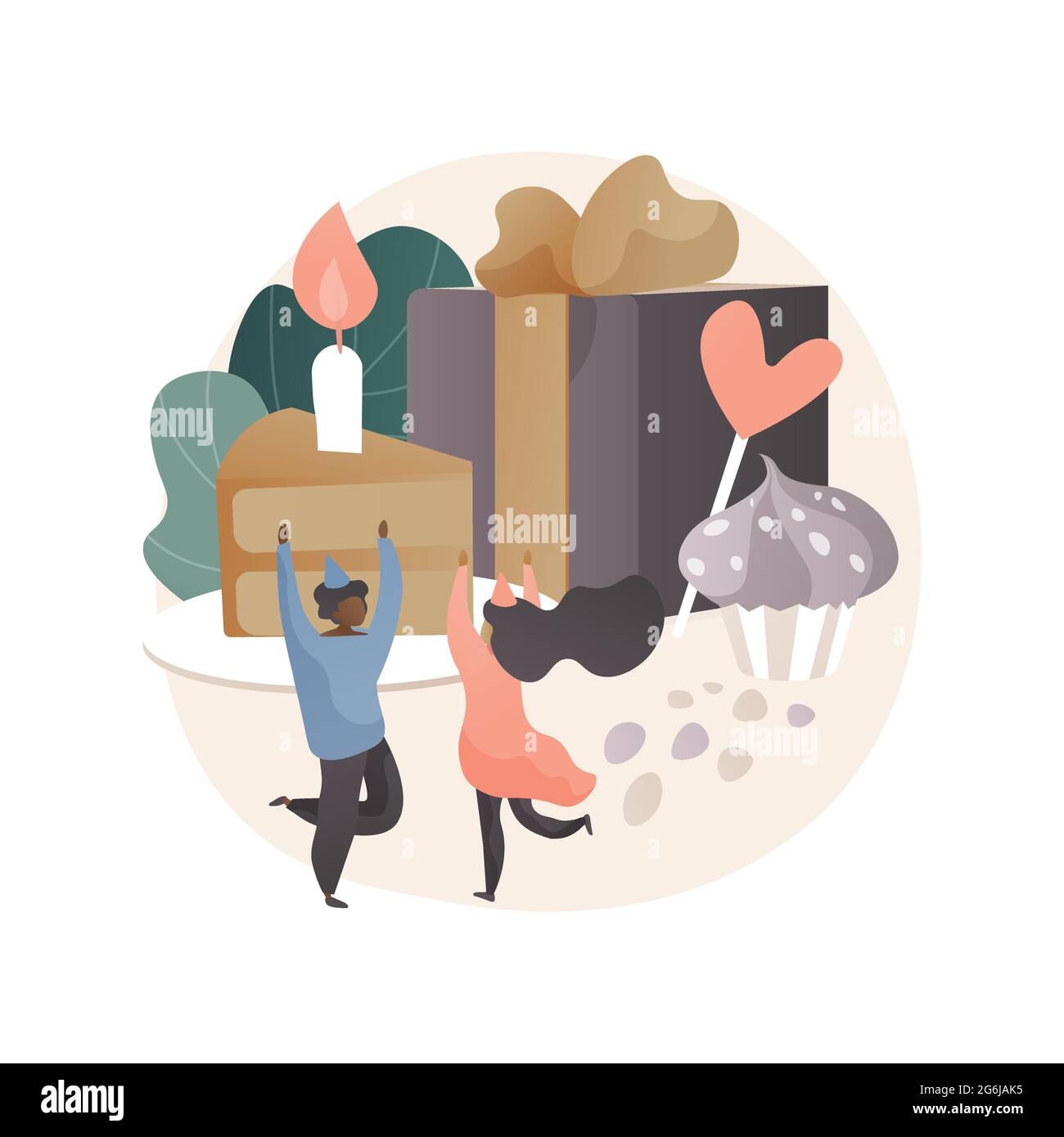 Kids birthday abstract concept vector illustration Stock Vector Image ...