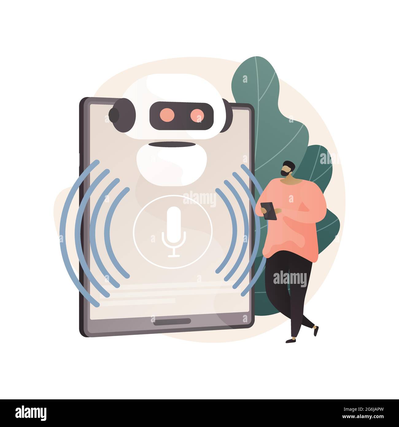 Chatbot voice controlled virtual assistant abstract concept vector ...