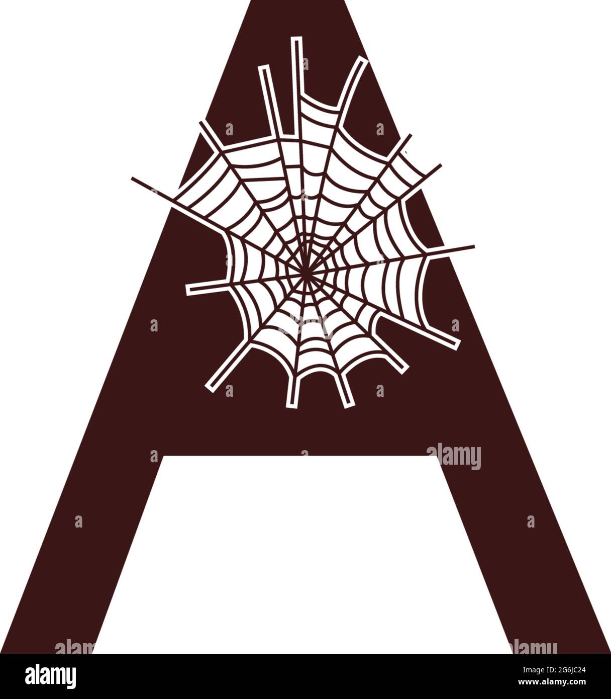 Letter A with spider web icon design template vector illustration Stock ...