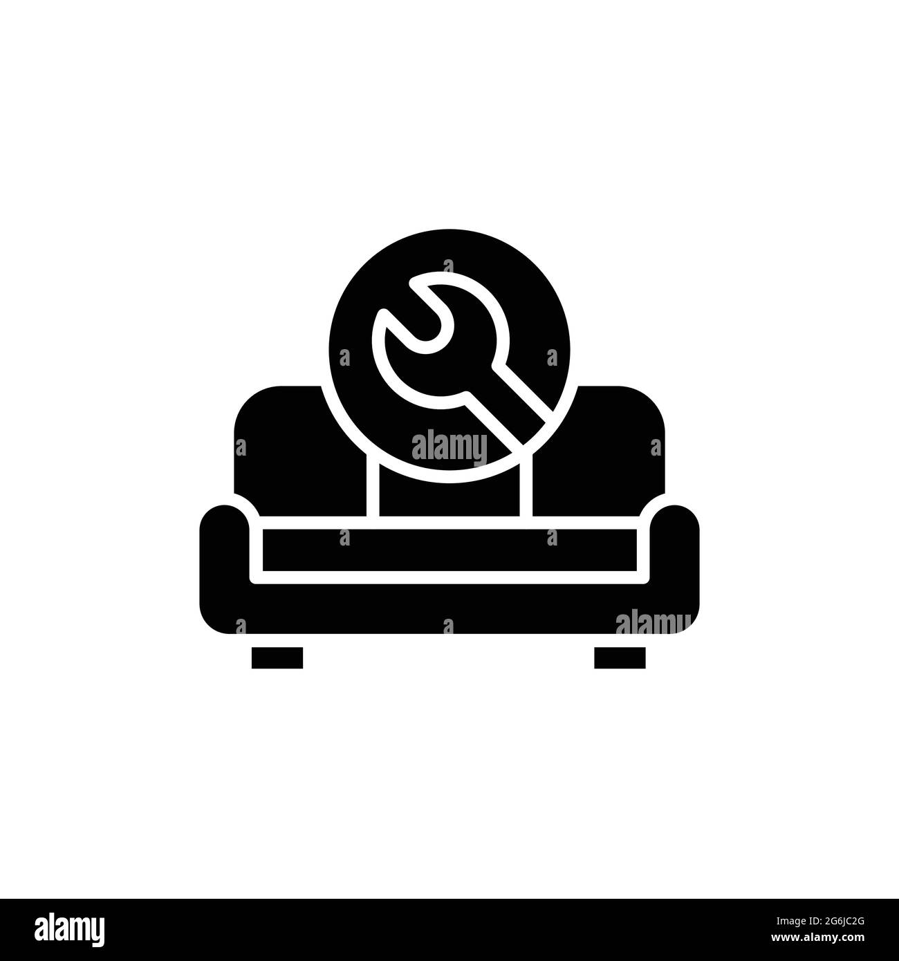 Repair furniture color line icon. Handyman service. Isolated vector ...