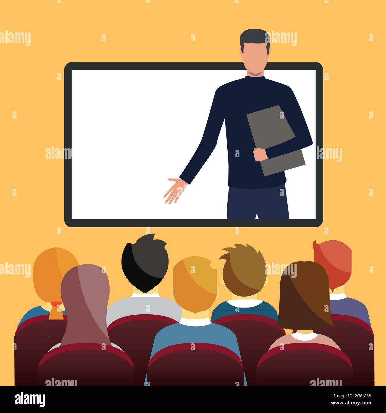 Presentation screen classroom Stock Vector Images - Alamy