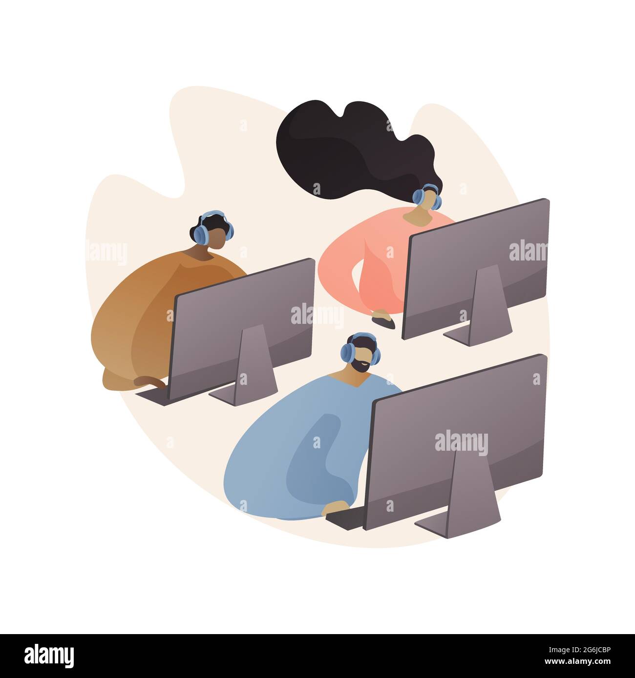 E-sport team abstract concept vector illustration Stock Vector Image ...
