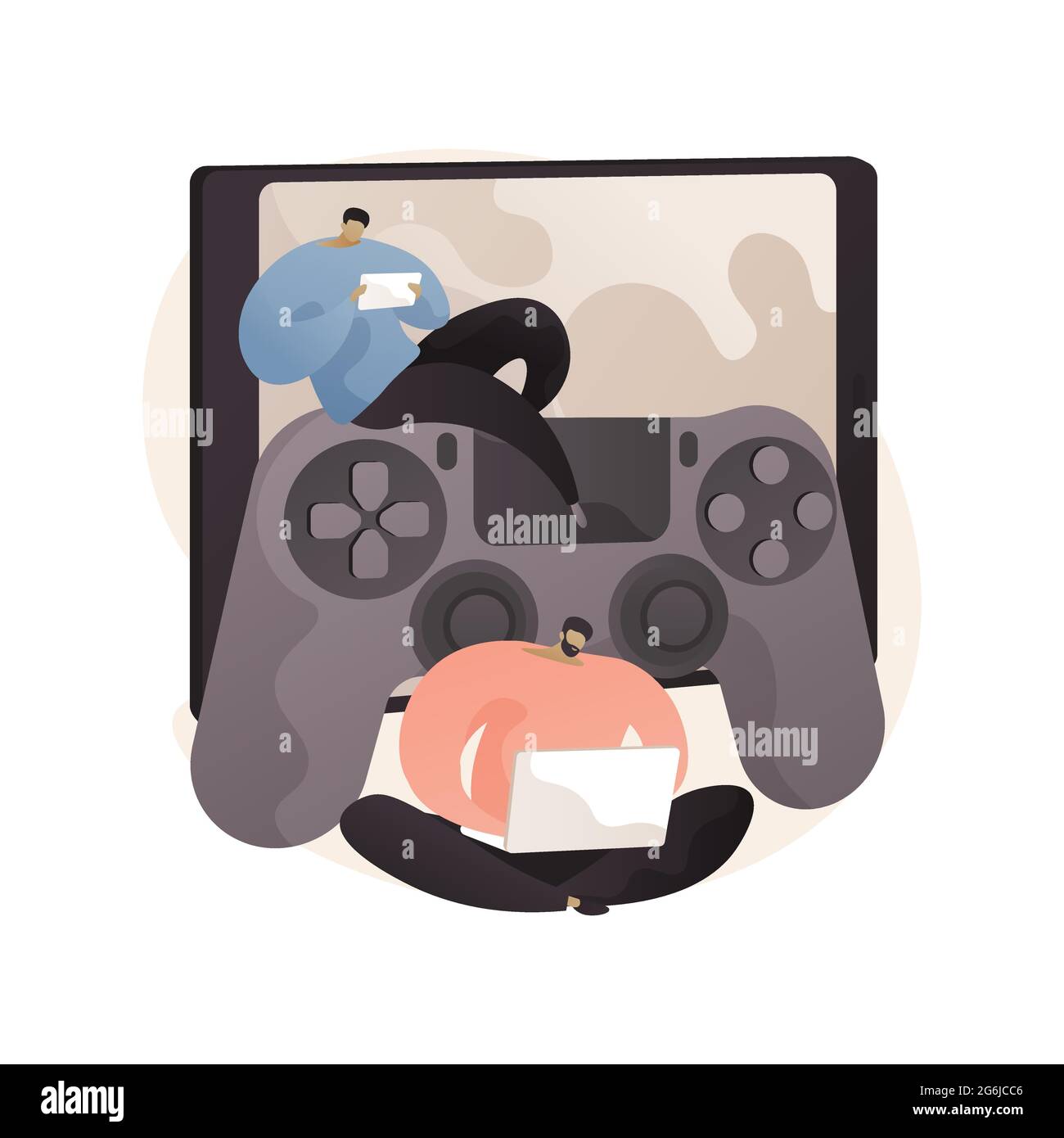 Gaming disorder abstract concept vector illustration Stock Vector Image ...
