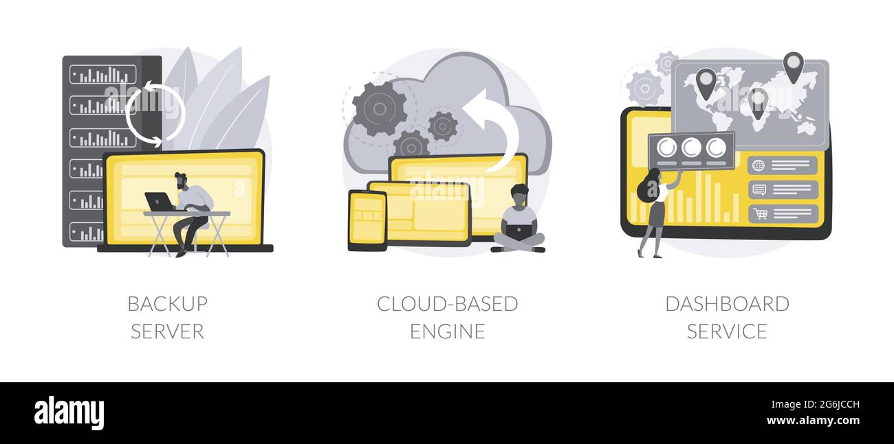 Information management abstract concept vector illustrations Stock ...