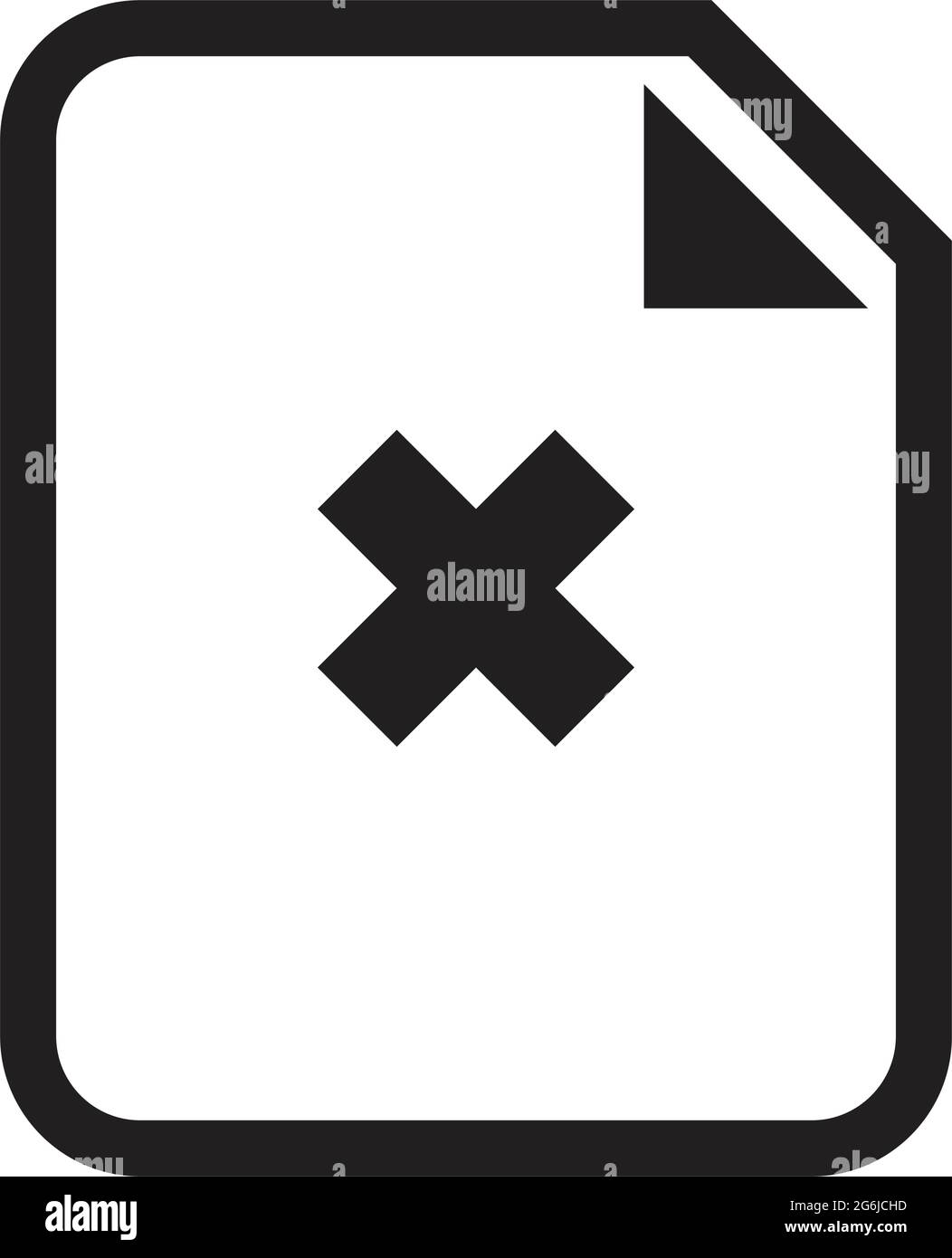 Delete document icon vector with close symbol for business application ...