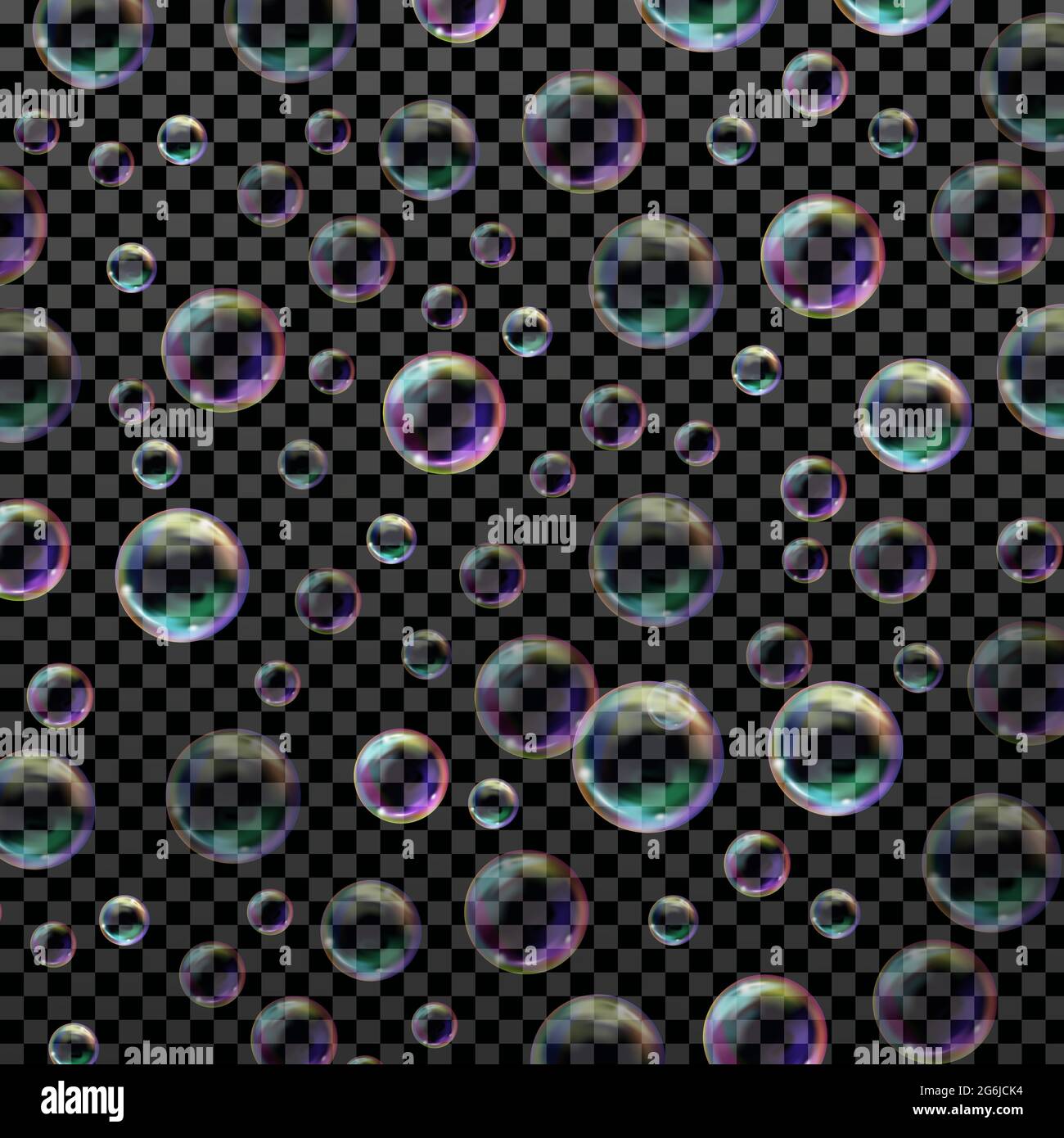 .Reaistic colored balls.Vector texture.Flying transparent soap bubbles ...