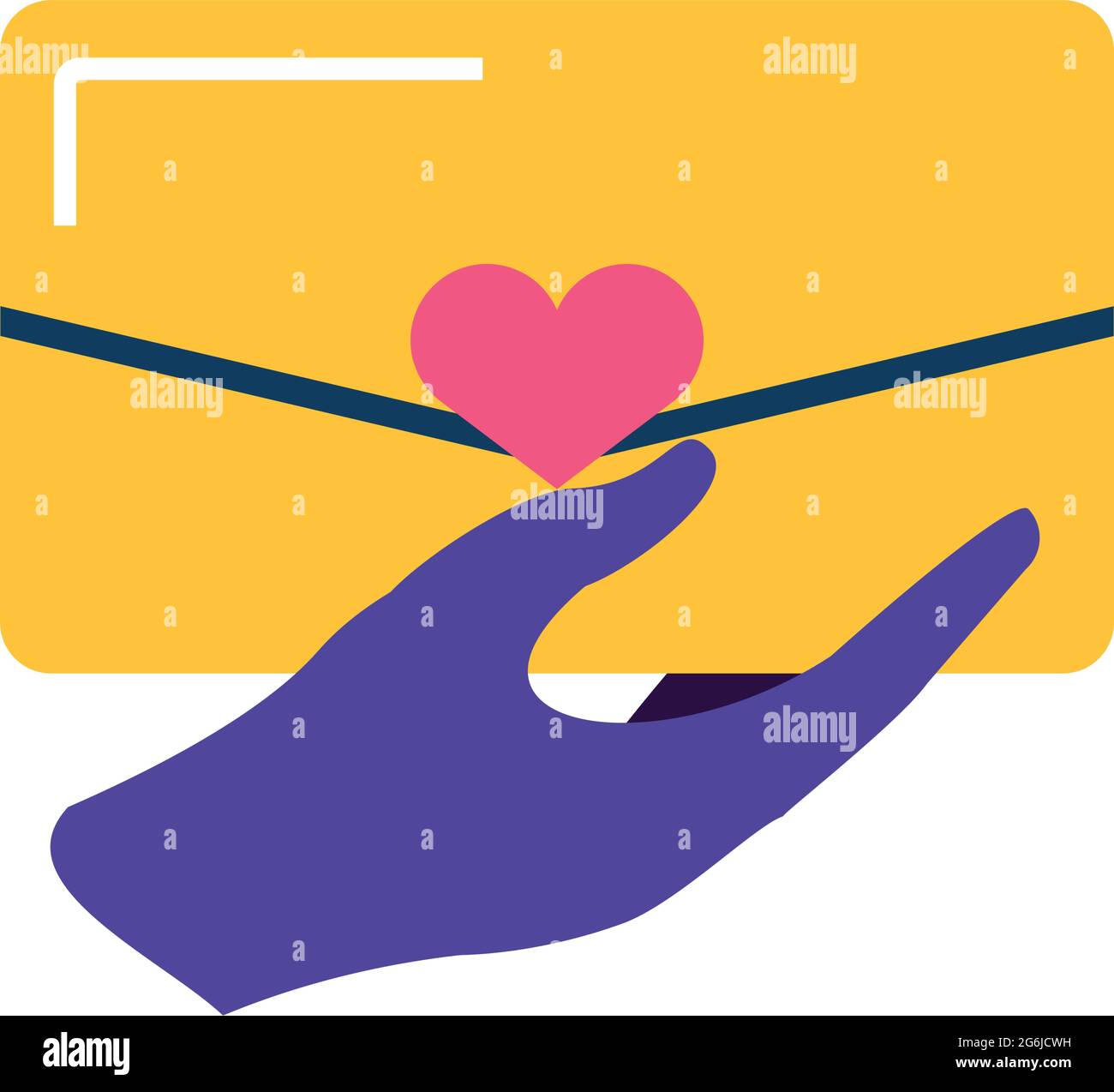 hand with envelope Stock Vector Image & Art - Alamy