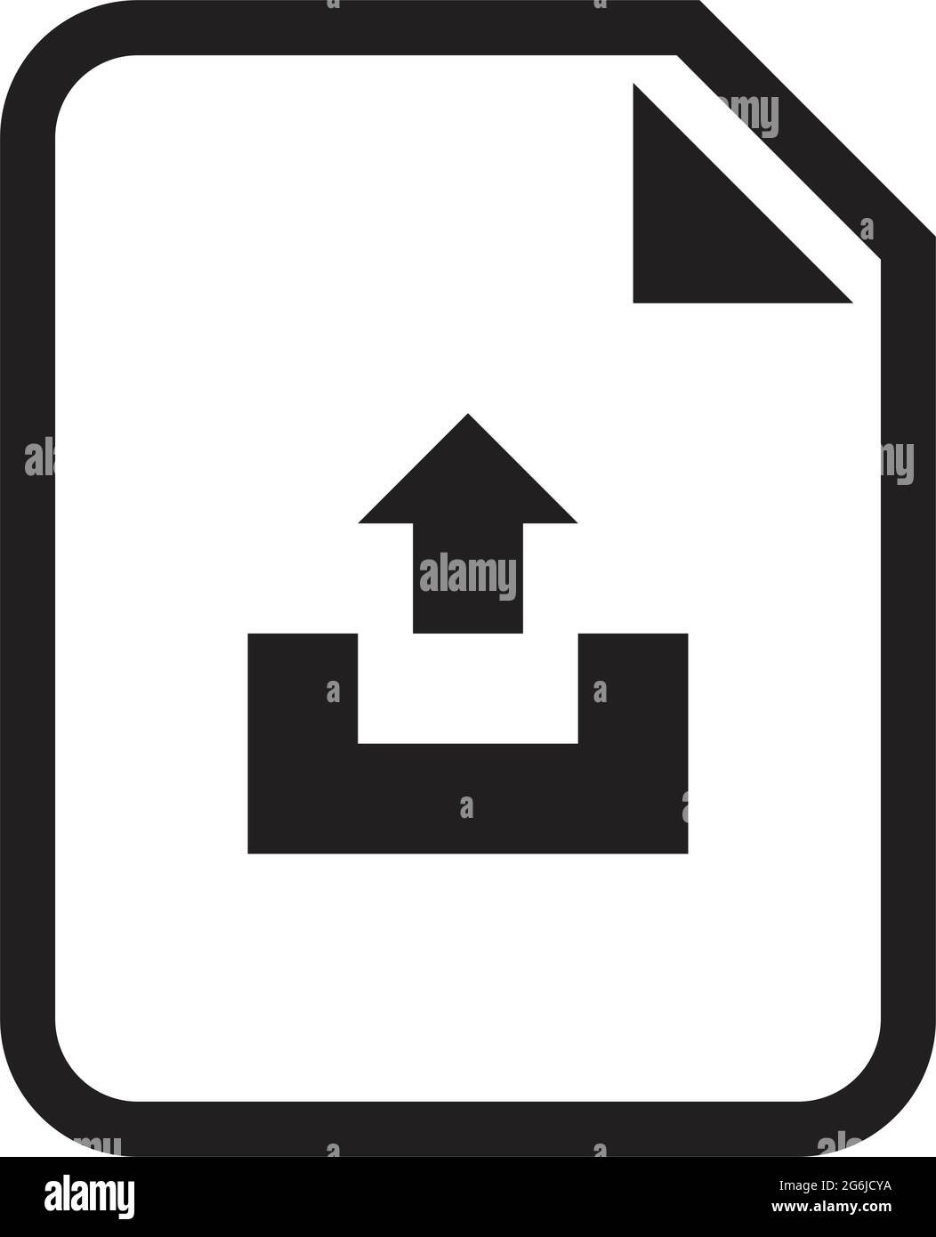 Upload document icon vector with uploading file for business ...