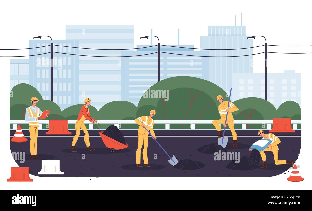 Road Construction Cartoon