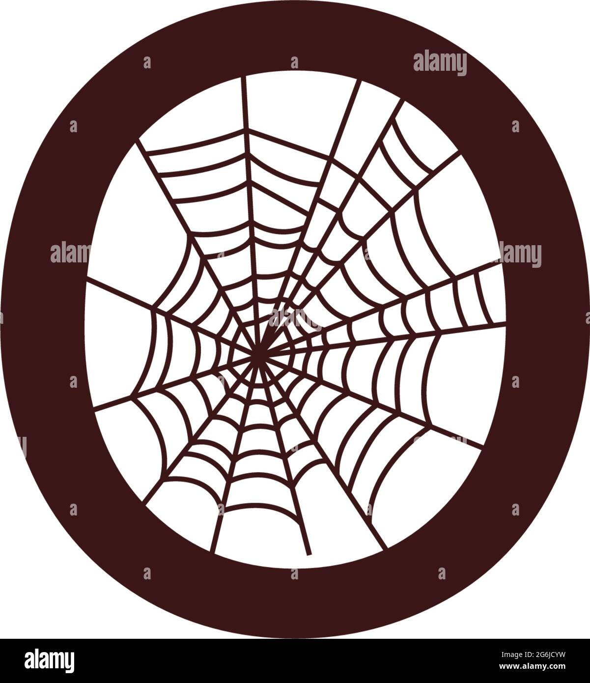 Letter O with spider web icon design template vector illustration Stock ...