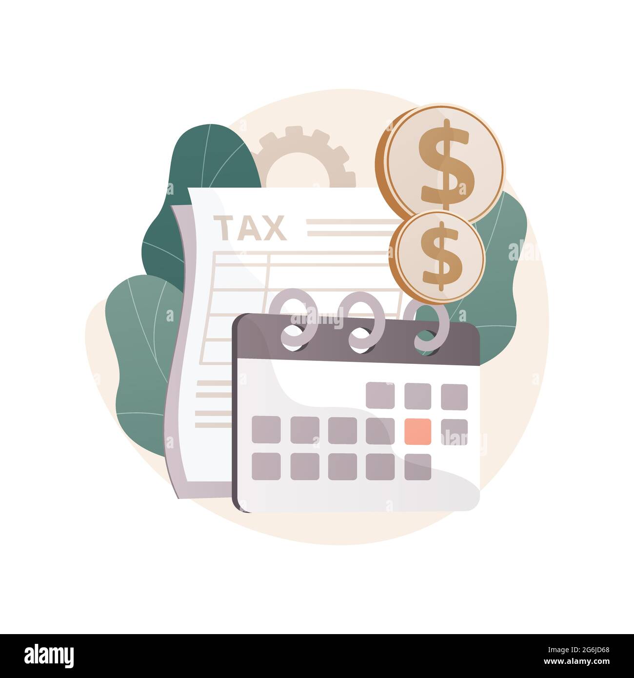 Tax year abstract concept vector illustration Stock Vector Image & Art ...