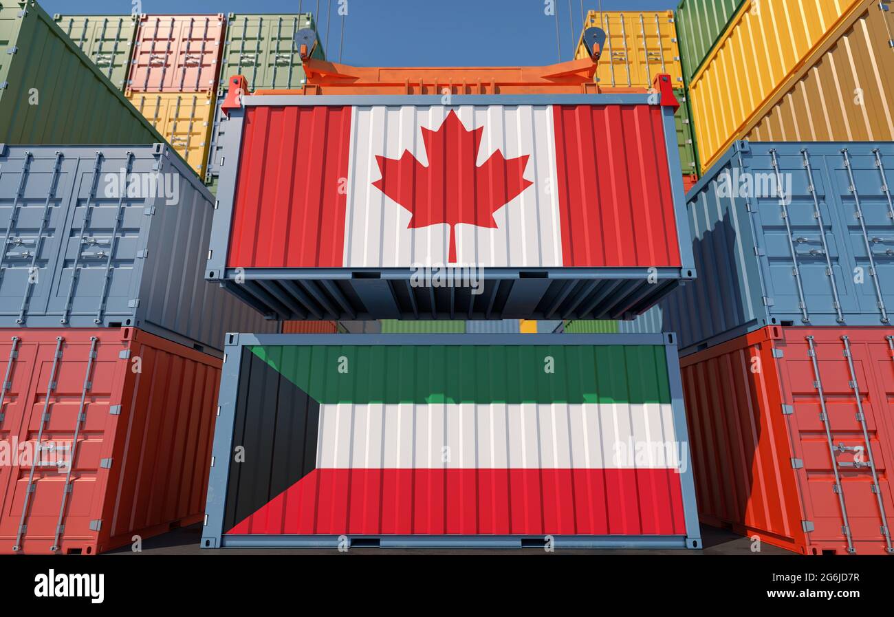 Kuwait canada flag hi-res stock photography and images - Alamy