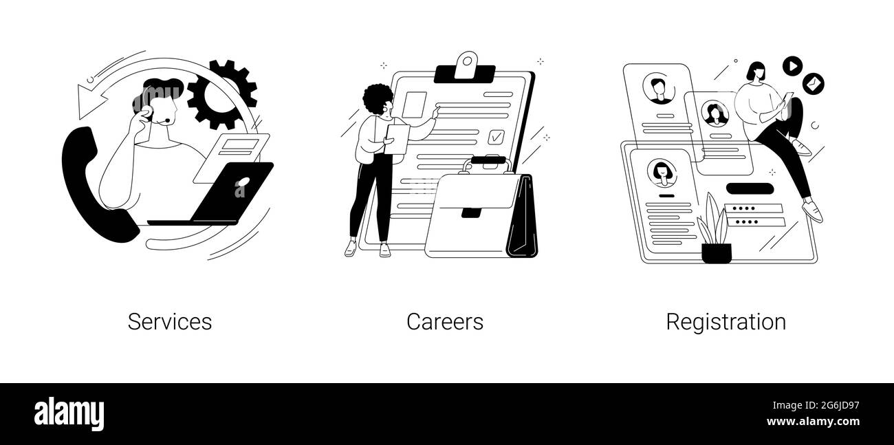 Corporate website abstract concept vector illustrations Stock Vector ...