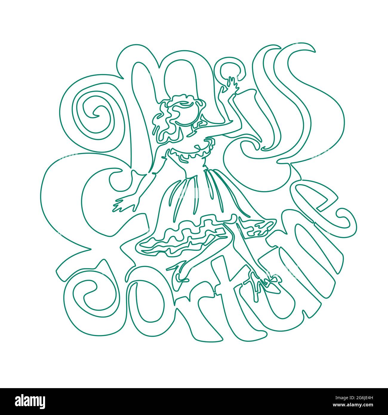 Frilly dress Stock Vector Images - Alamy