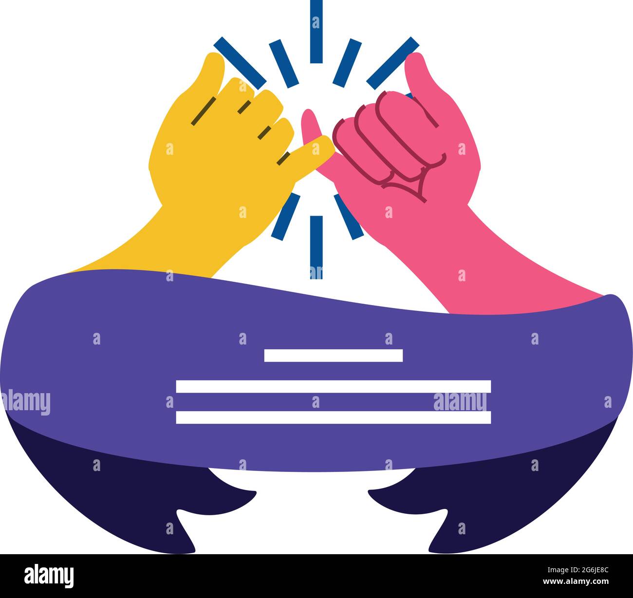 hands linked with pinky Stock Vector Image & Art - Alamy