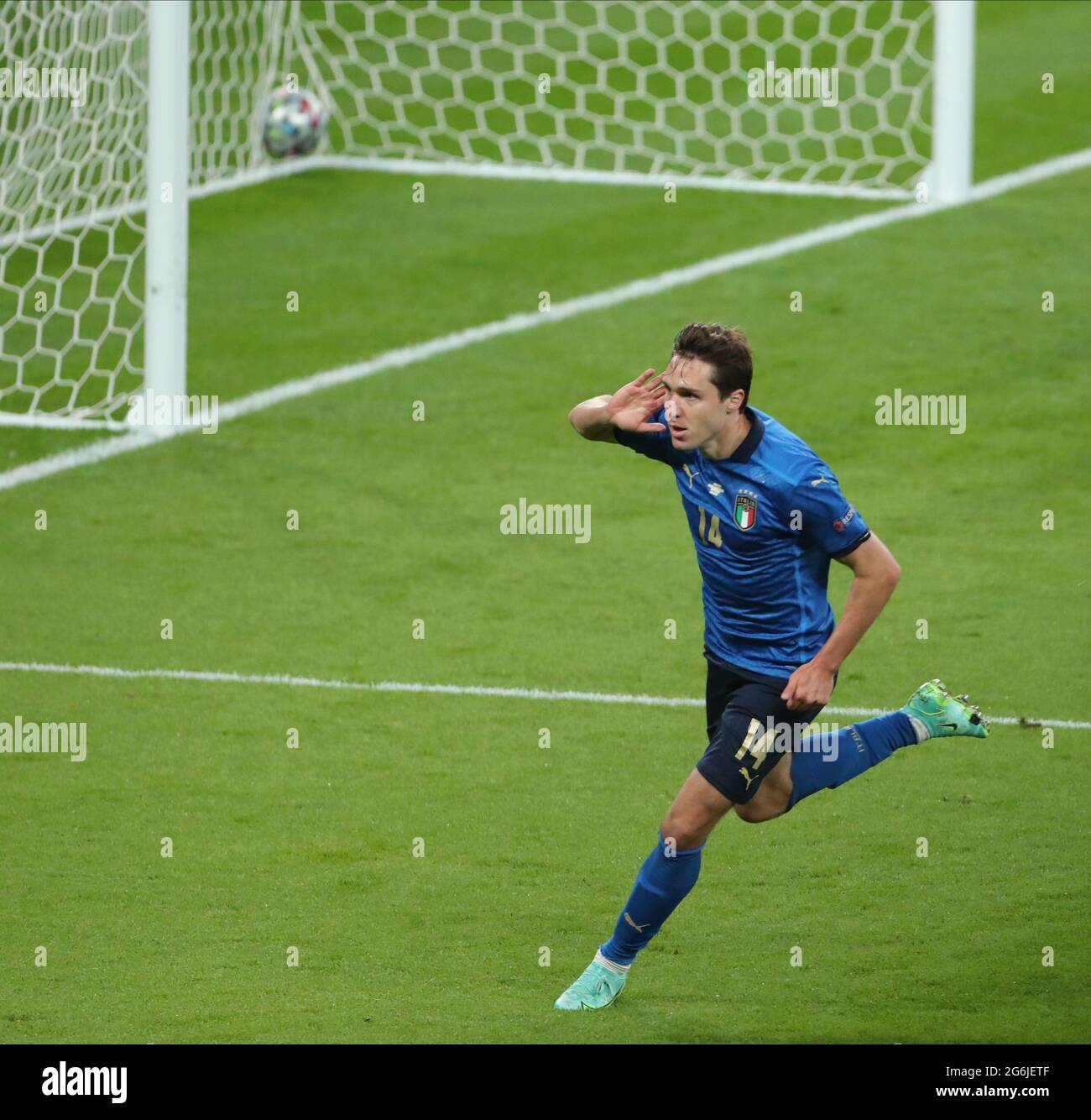Federico chiesa celebrates 1st goal hi-res stock photography and images ...