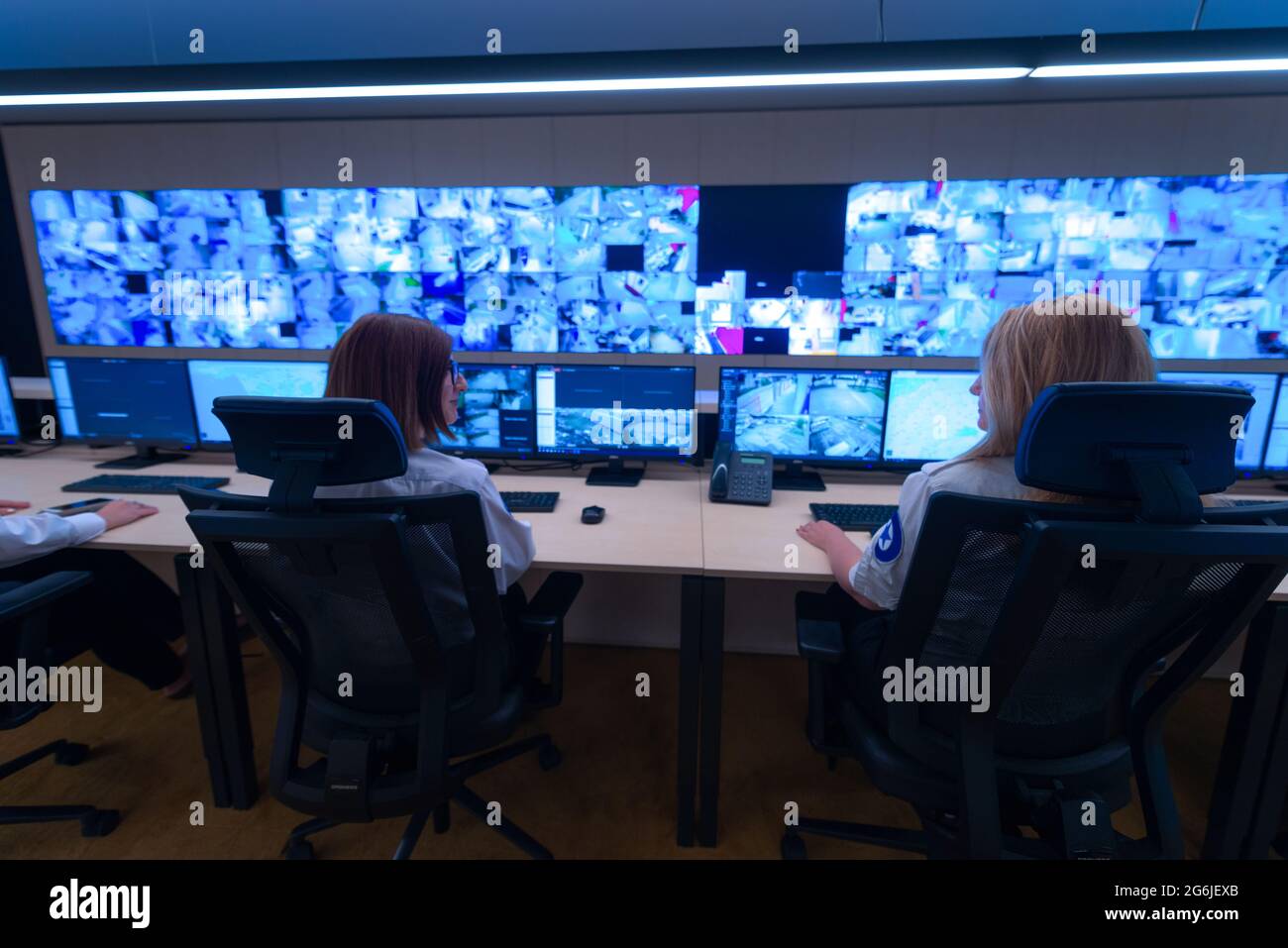 Team working on the System Control Room, Technical Operator Works at ...