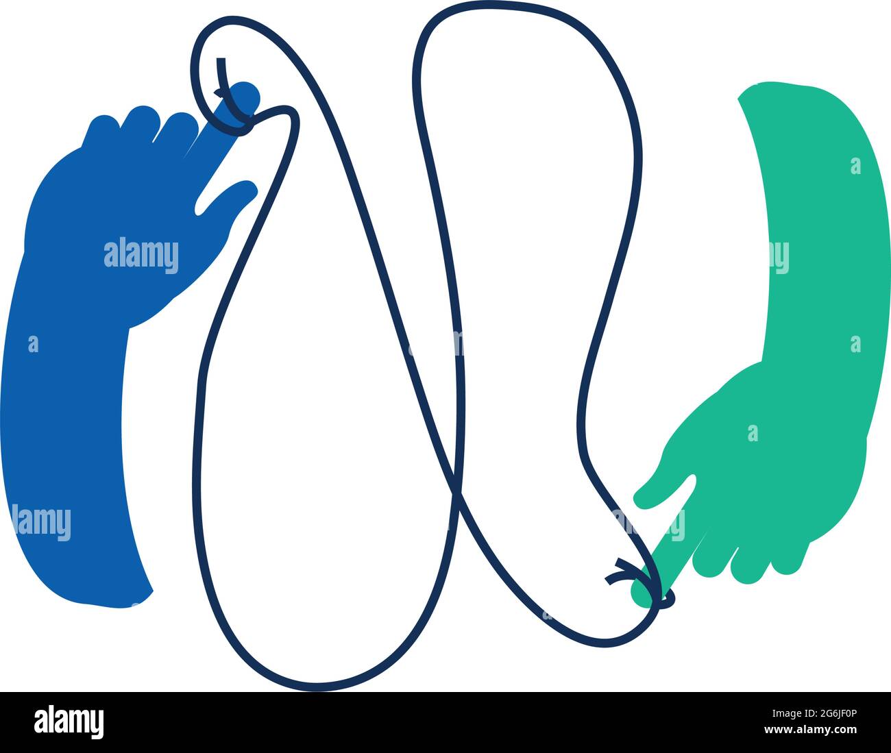 two hands with attached strings Stock Vector Image & Art - Alamy