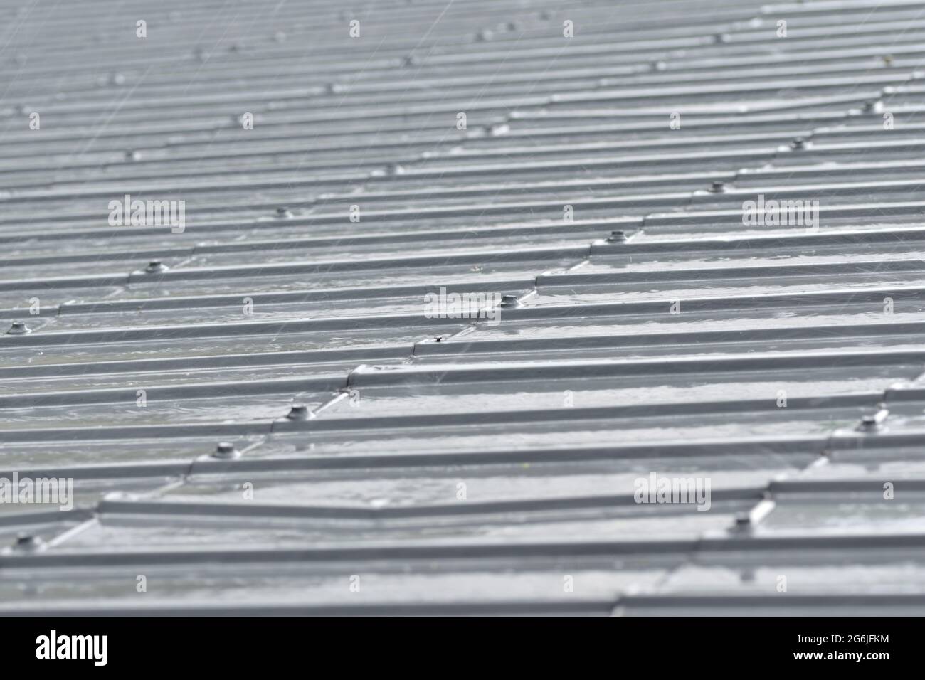 Raindrops falling on the roof during a downpour. Rain Stock Photo - Alamy