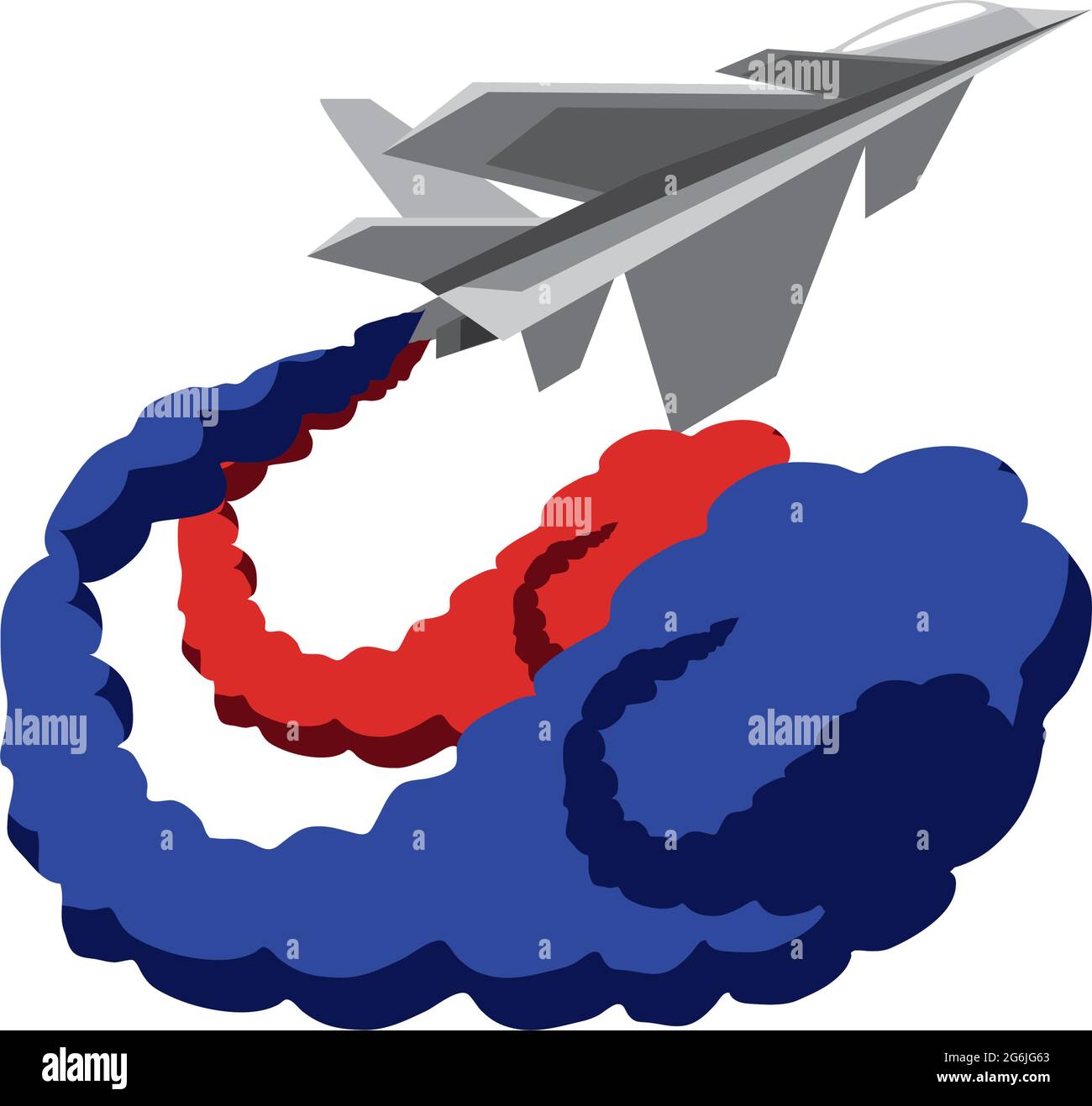 flag with airplane air show Stock Vector Image & Art - Alamy