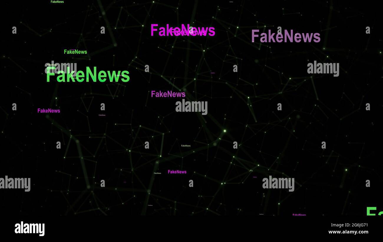 Fake news text against network background Stock Photo - Alamy