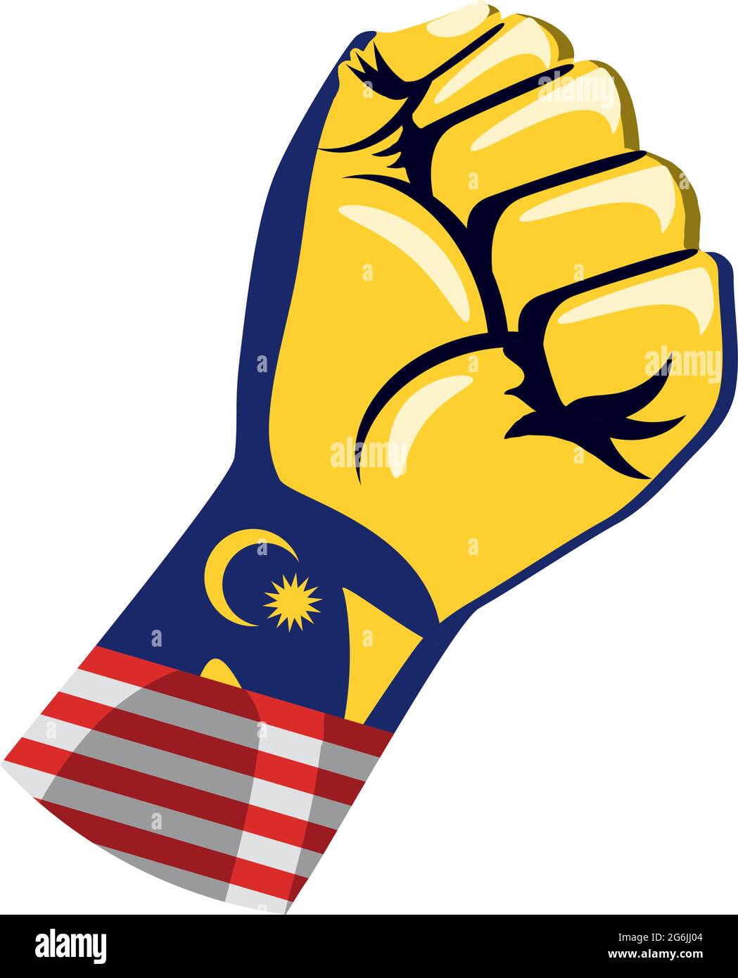 malaysia hand flag Stock Vector Image & Art - Alamy