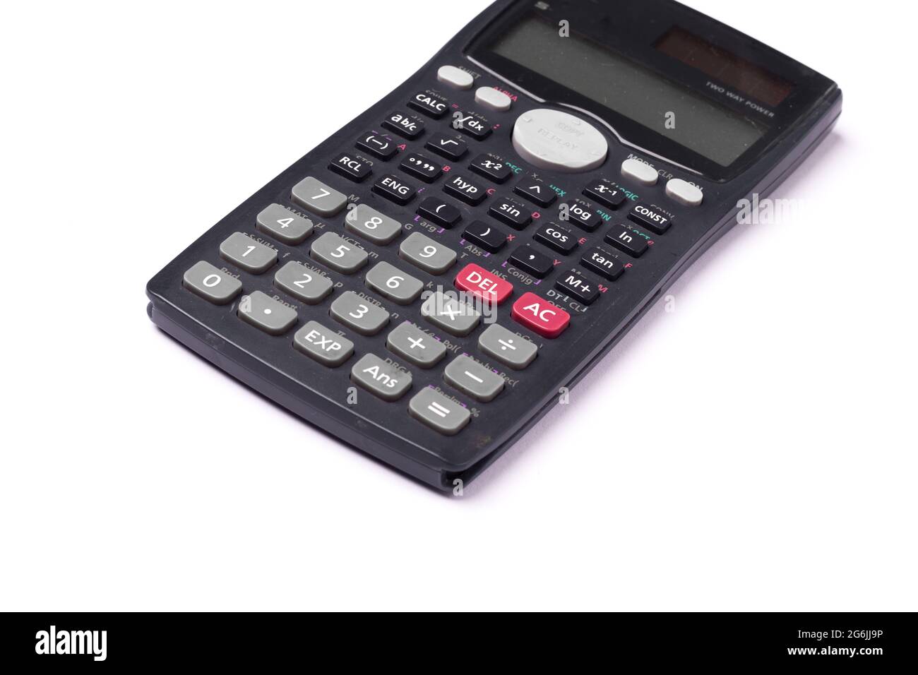 Scientific Calculator on a white background stock image Stock Photo - Alamy