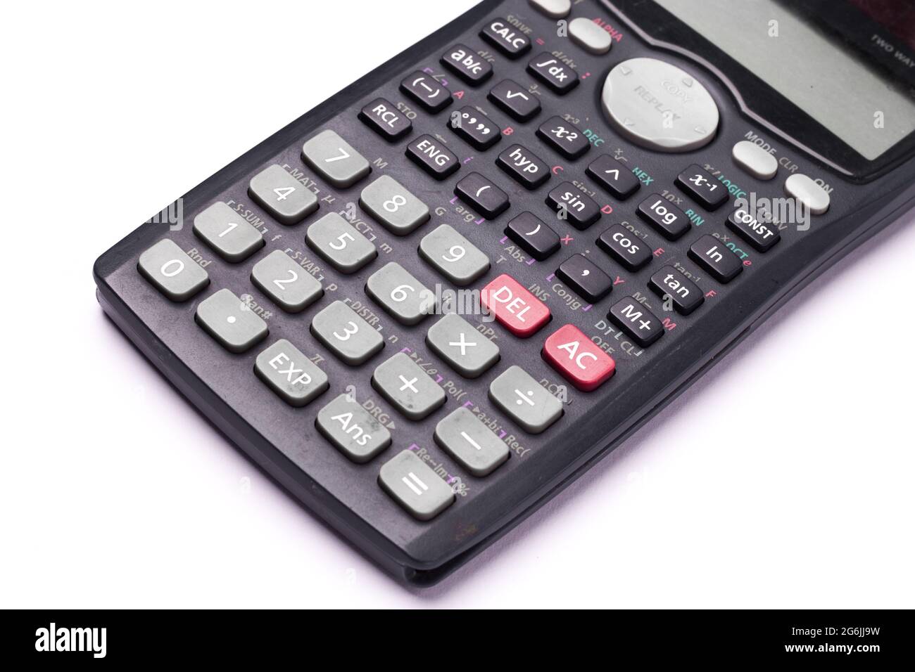 Scientific Calculator on a white background stock image Stock Photo - Alamy