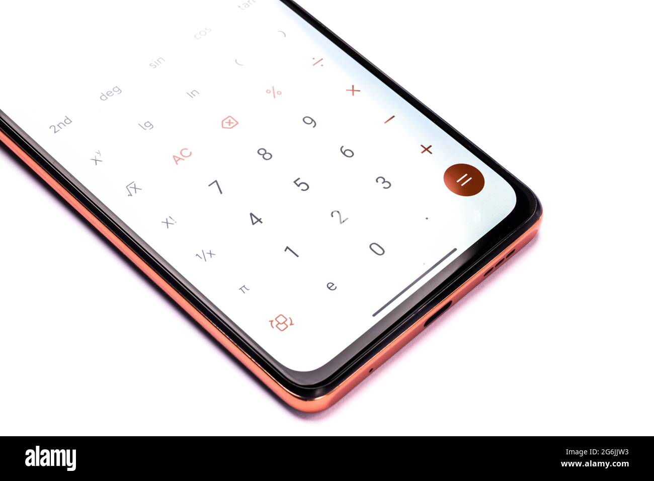 Smart phone calculator Cut Out Stock Images & Pictures - Alamy