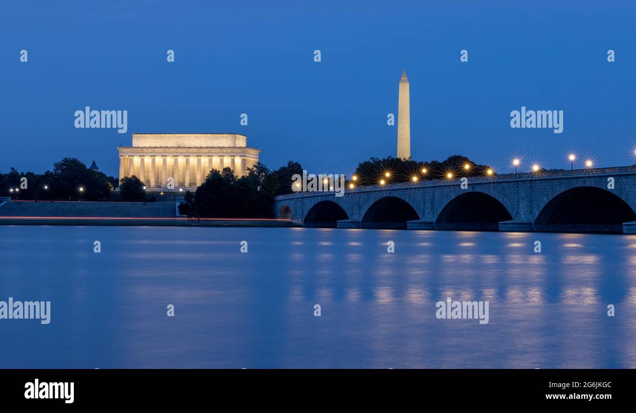 Washington DC Skyline at Night Stock Photo - Alamy
