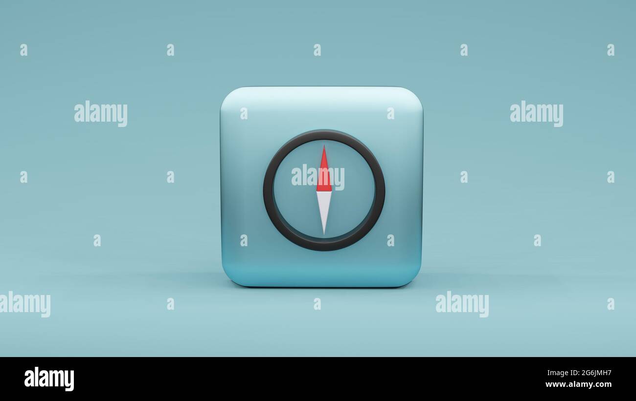 3d rendering compass needle hi-res stock photography and images - Alamy