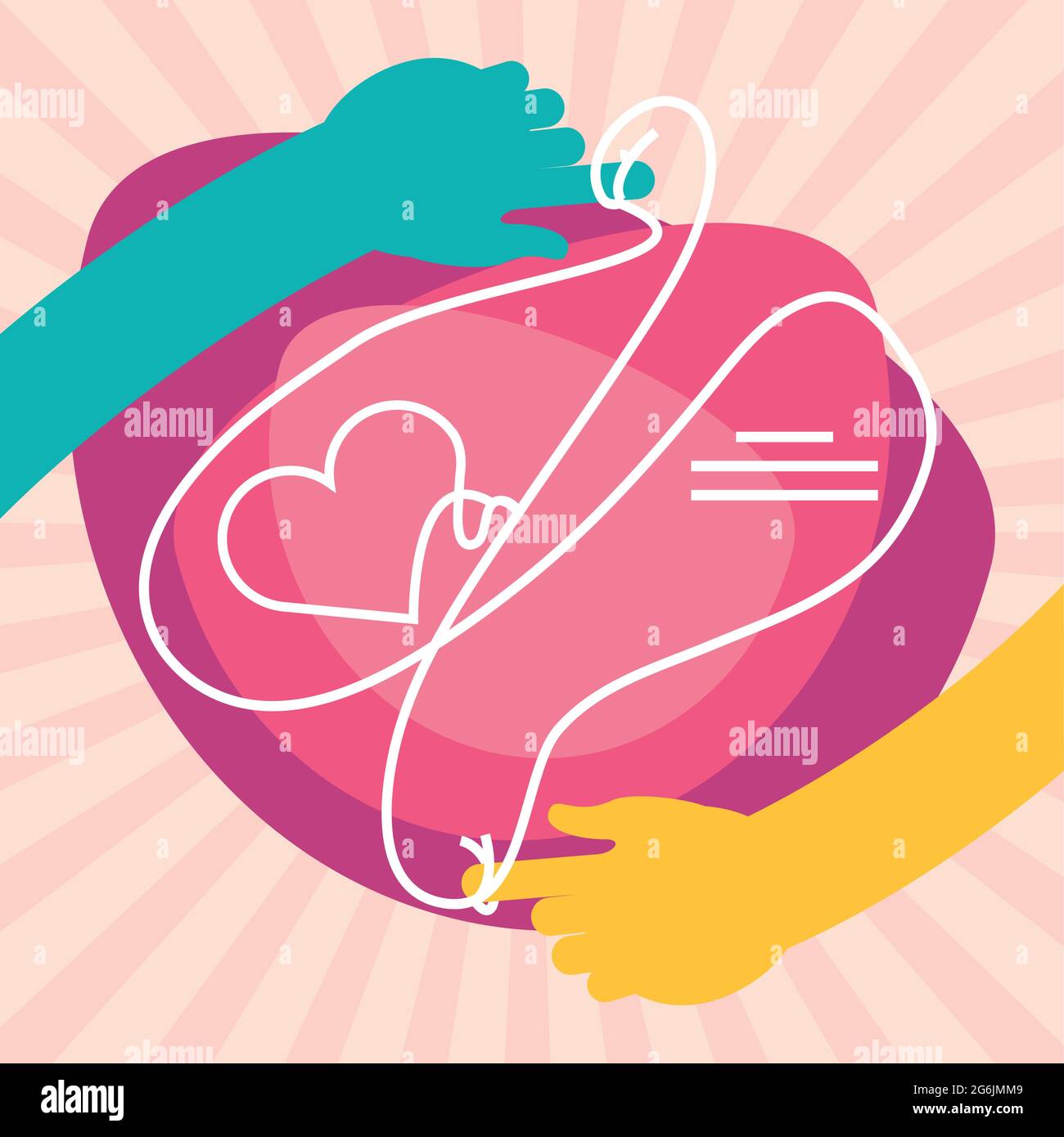 friendship hands with string Stock Vector Image & Art - Alamy