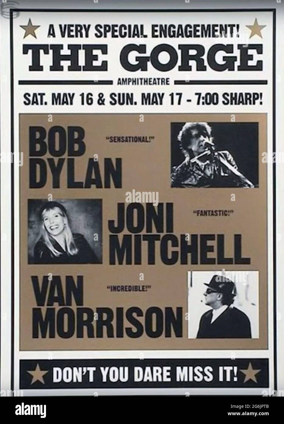 ENORMOUS: THE GORGE STORY, 1998 Gorge concert poster, from top: Bob ...