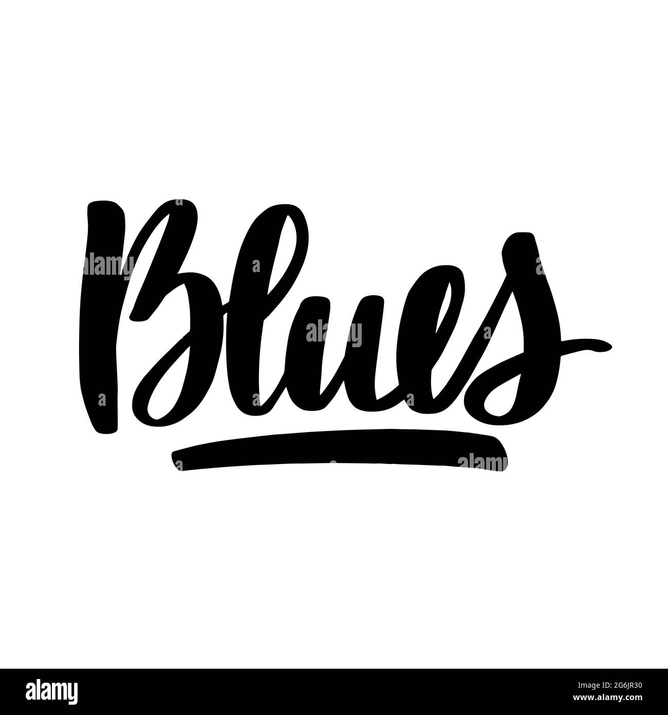 Blues lettering. Vector ink hand drawn design Stock Vector Image & Art ...