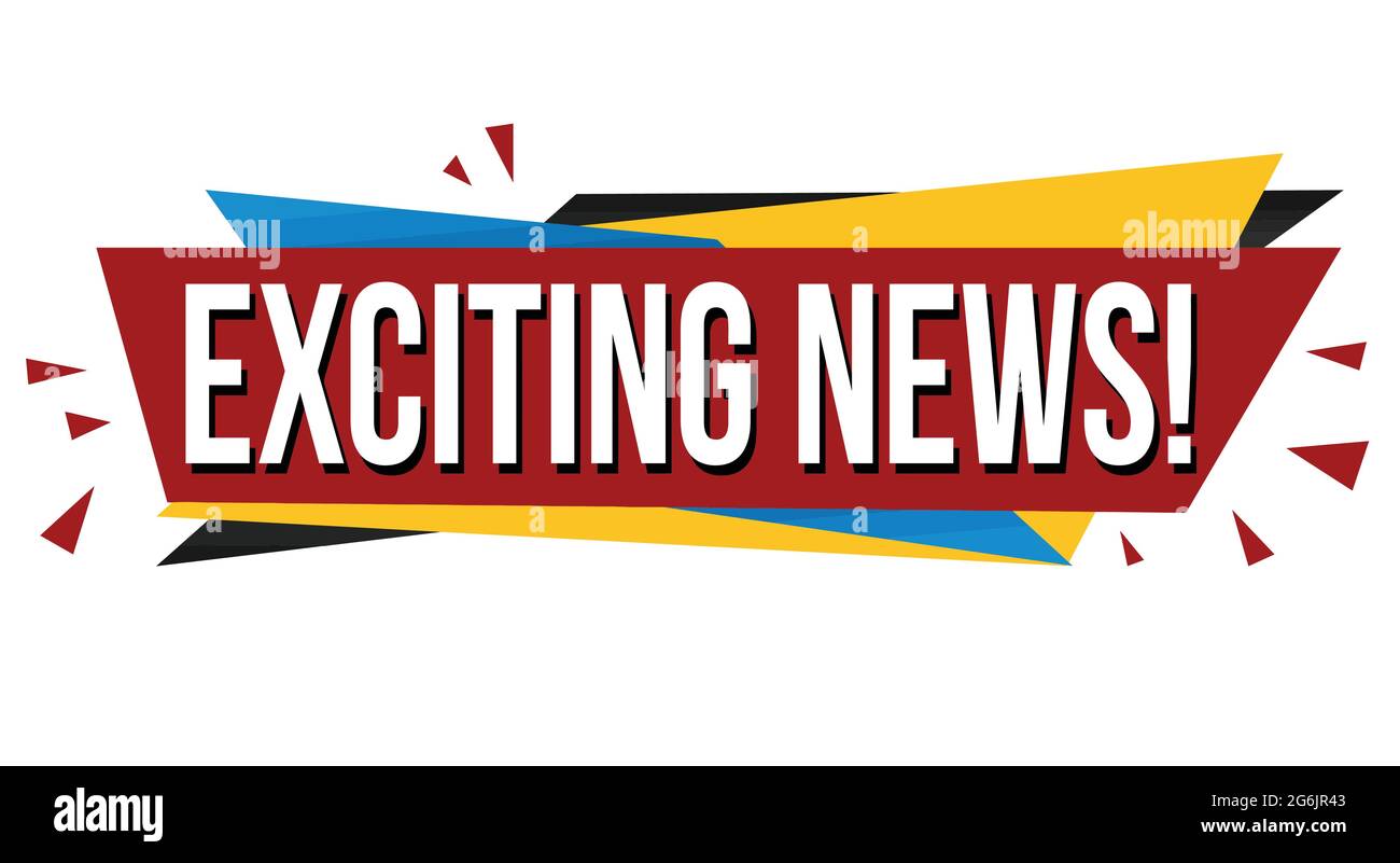 Exciting news banner design on white background, vector illustration ...