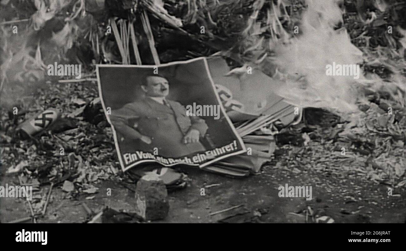 THE MEANING OF HITLER, tattered poster of Adolf Hitler, 2020. © IFC ...