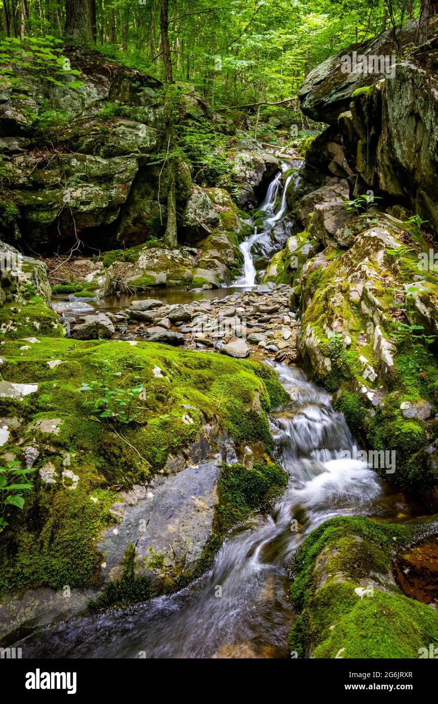White Oak Canyon and Cedar Run trail loop waterfalls and cascades in ...