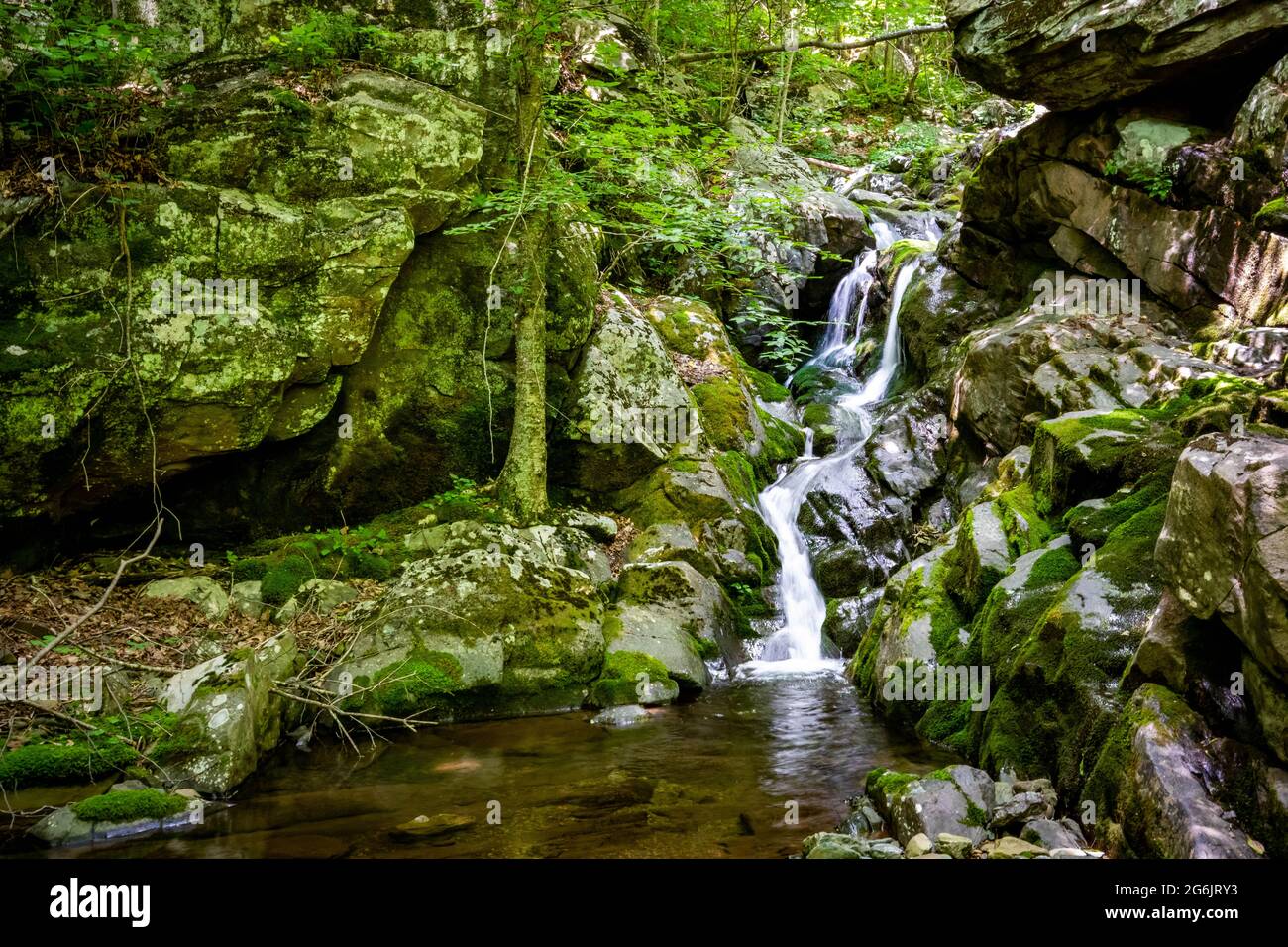 White Oak Canyon and Cedar Run trail loop waterfalls and cascades in ...