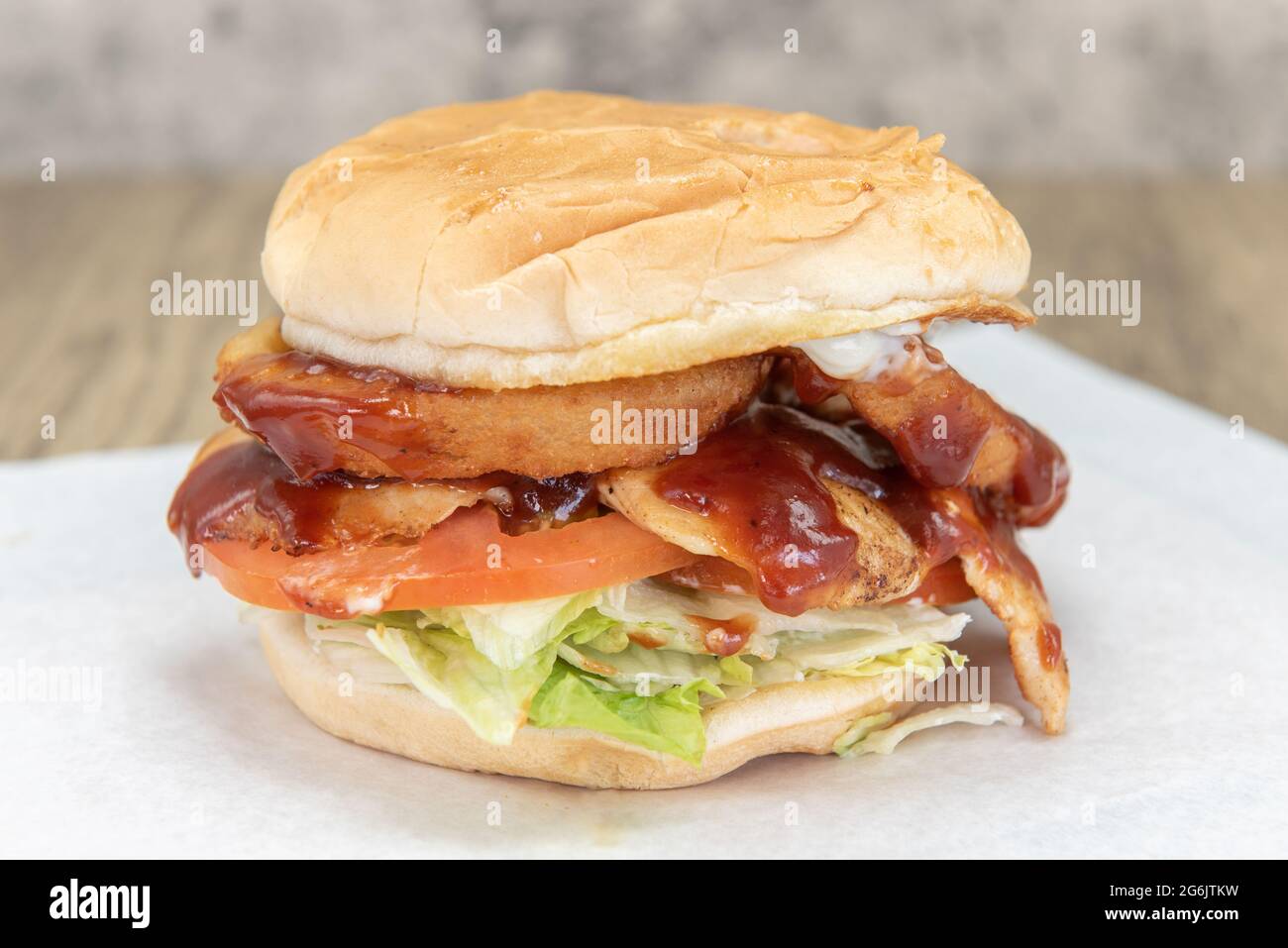 BBQ chicken sandwich dripping with tangy sauce along all the good ...