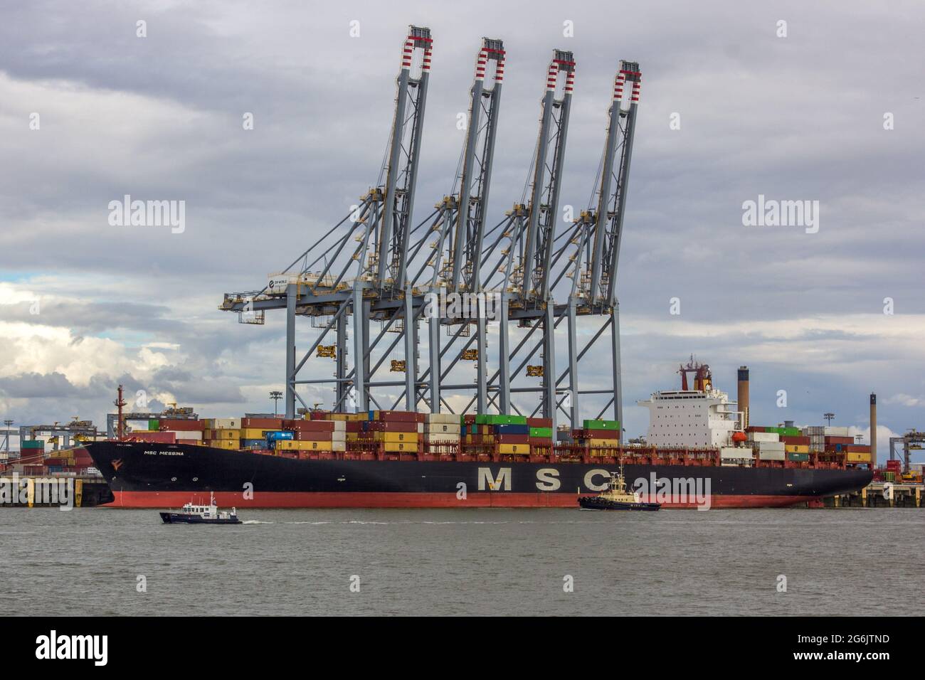 A Commercial Container Ship at the Port of Tilbury, UK Stock Photo - Alamy