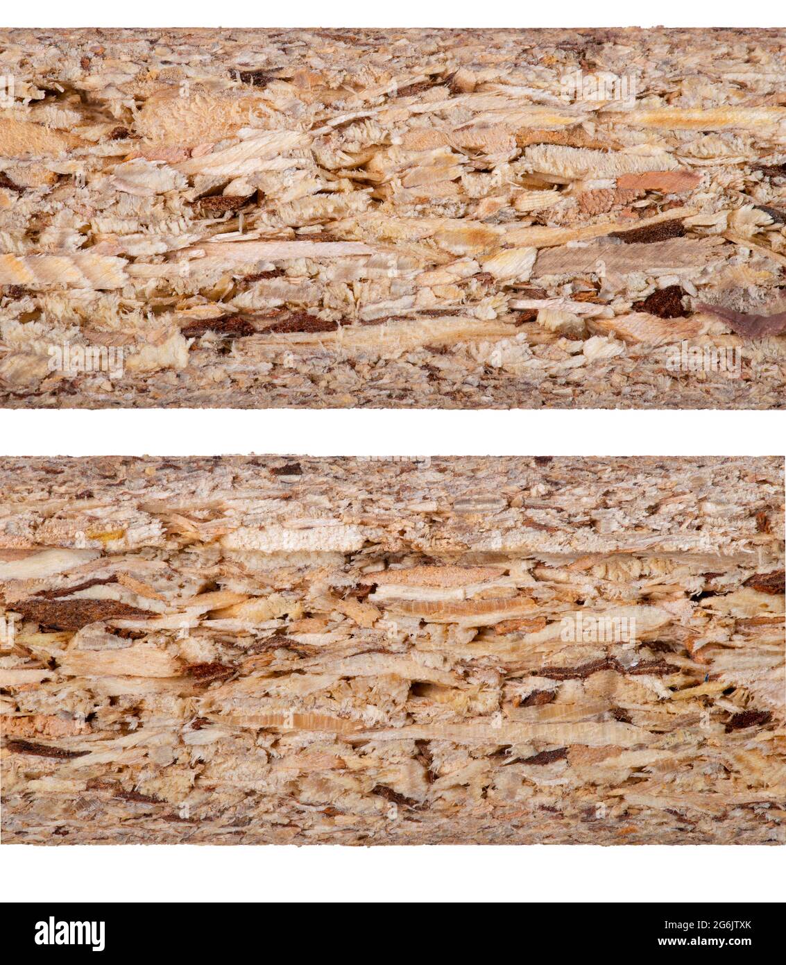 Chipboard texture in cross section. Visible chip layers in the pressed ...
